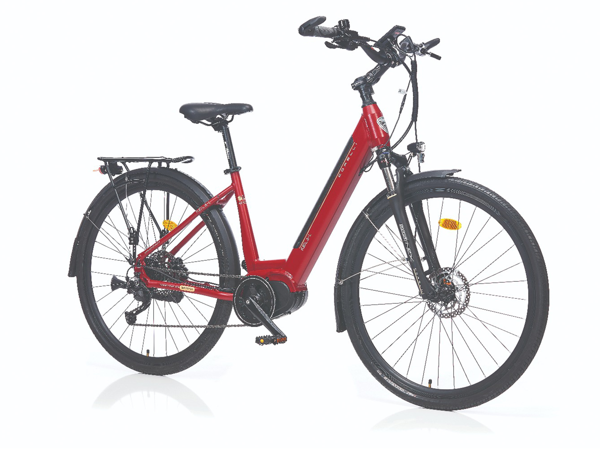 Corelli Keila L Elektrikli Şehir Bisikleti | Bordo | 28"